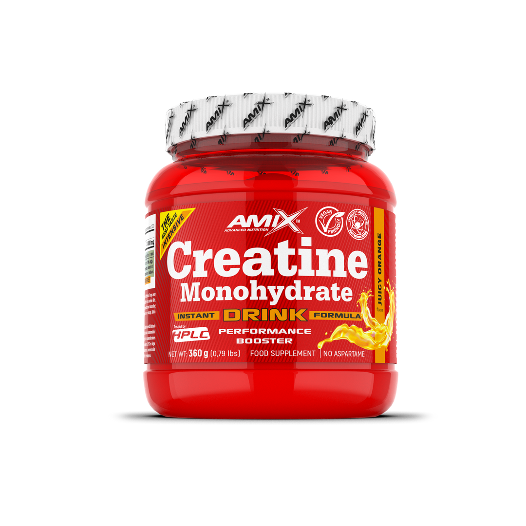 Amix Creatina Monohidrato con sabor Drink 360g : Fuerza y resistencia